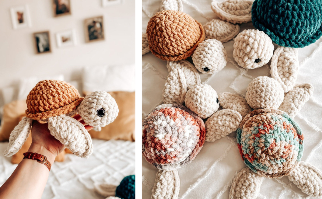 Free sea turtle crochet pattern - Crafts on display