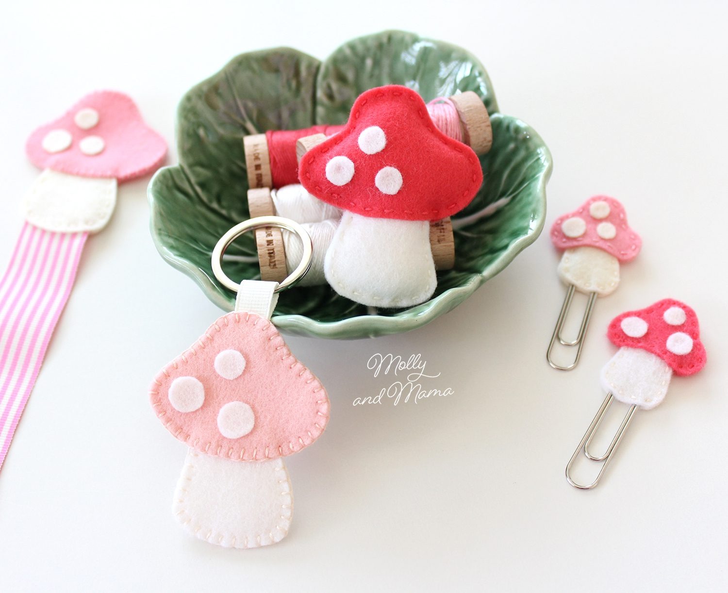 How to sew felt mushrooms - Crafts on display