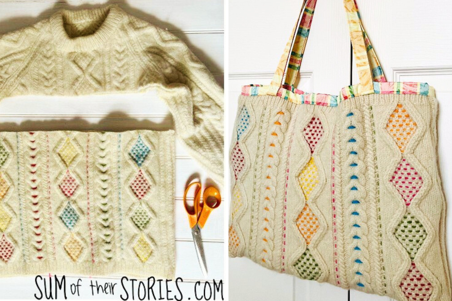 Easy sweater to tote bag DIY: repurpose your closet favorites! - Crafts ...