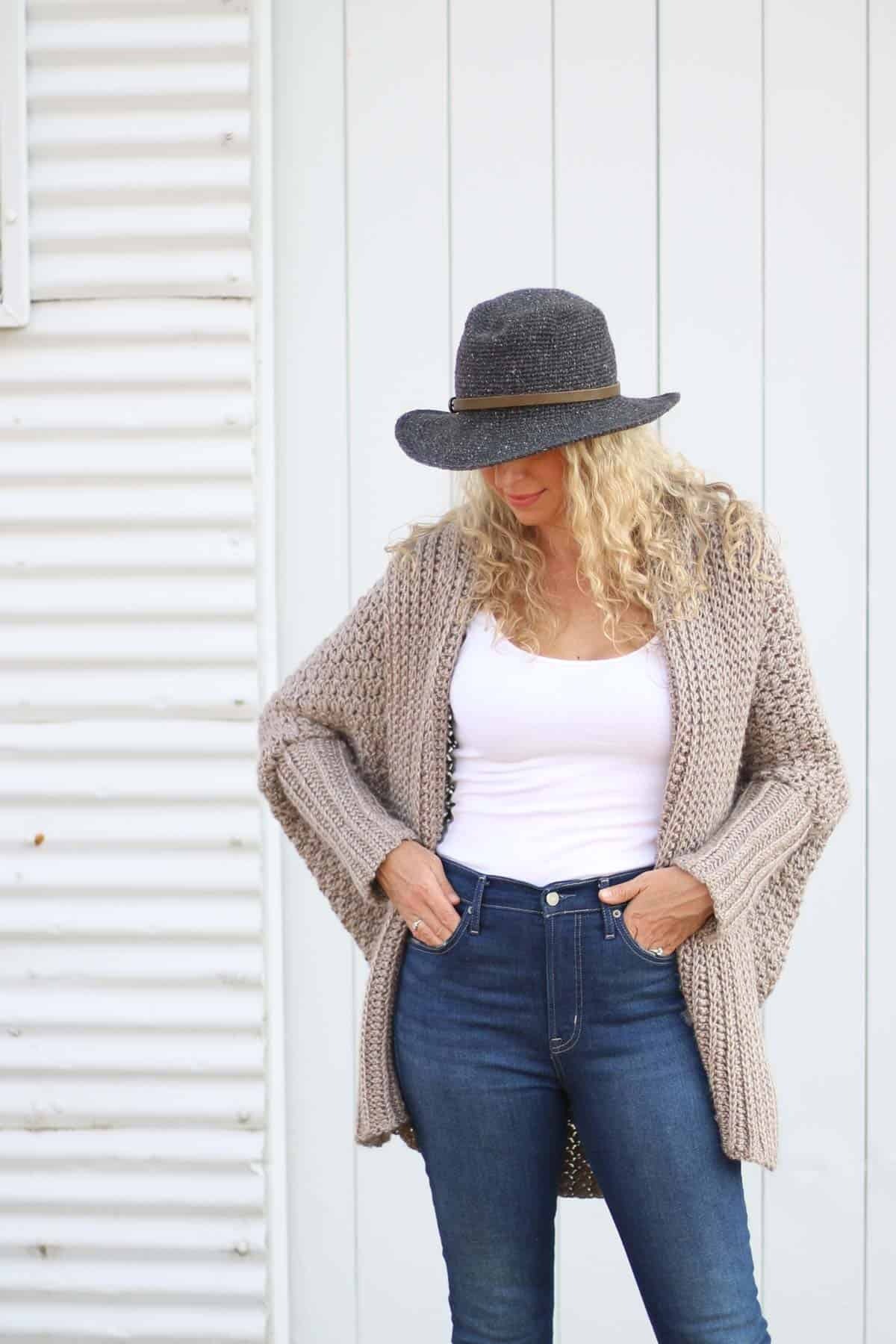 How to make a cozy rectangle crochet cardigan – free pattern - Crafts ...