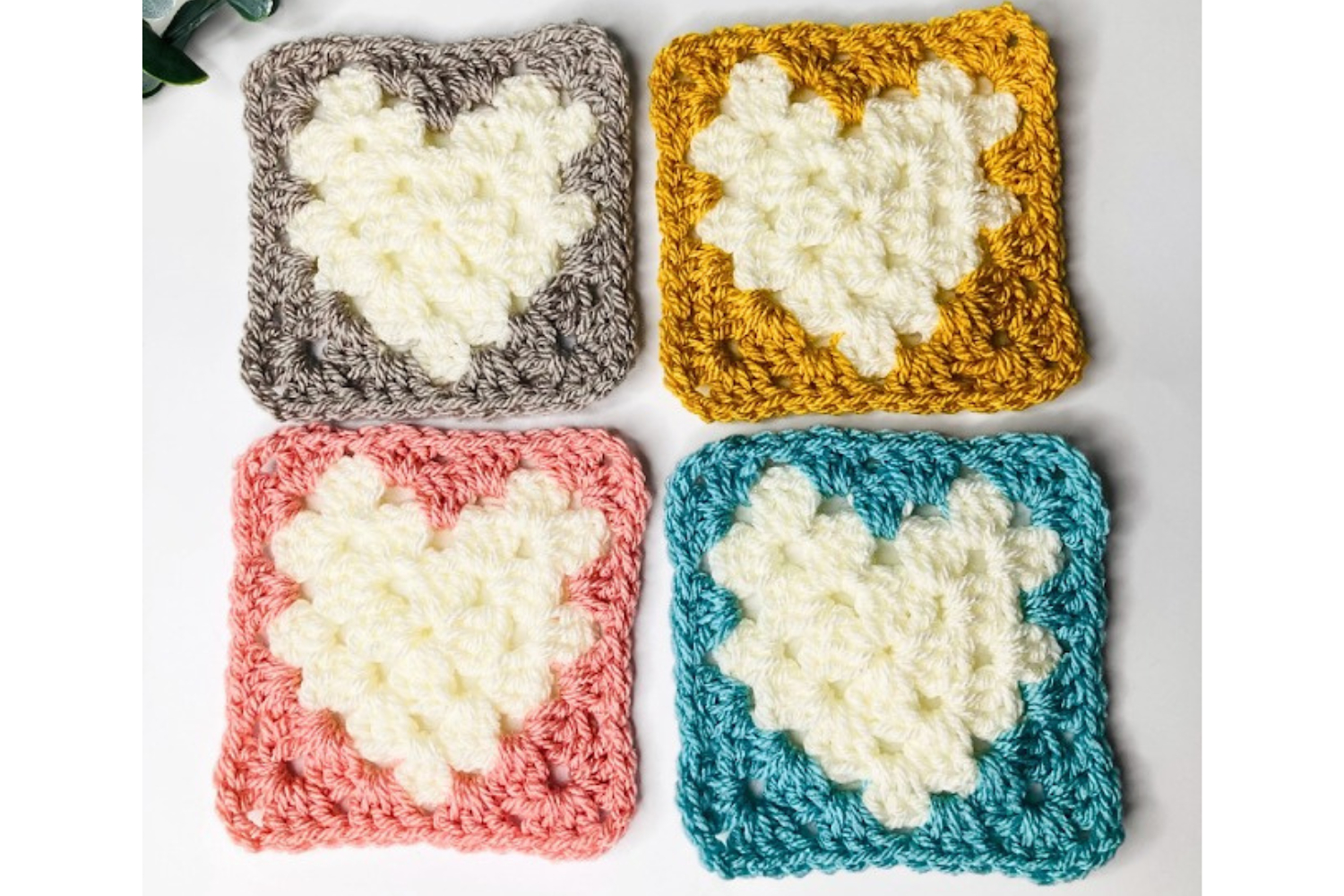 Crochet heart granny squares for Valentine’s Day: easy tutorial ...