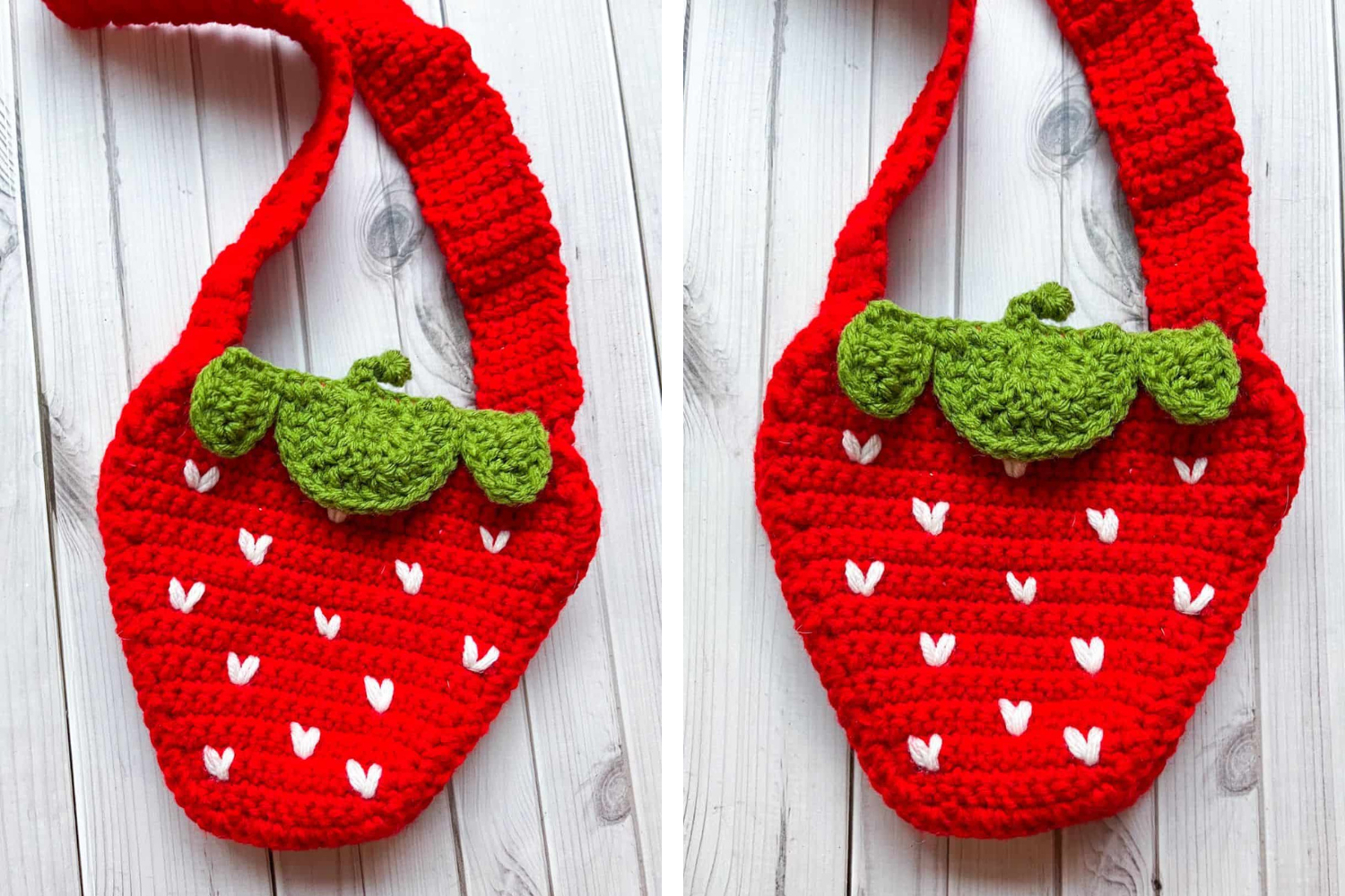 DIY strawberry purse - fun and simple crochet bag pattern - Crafts on display