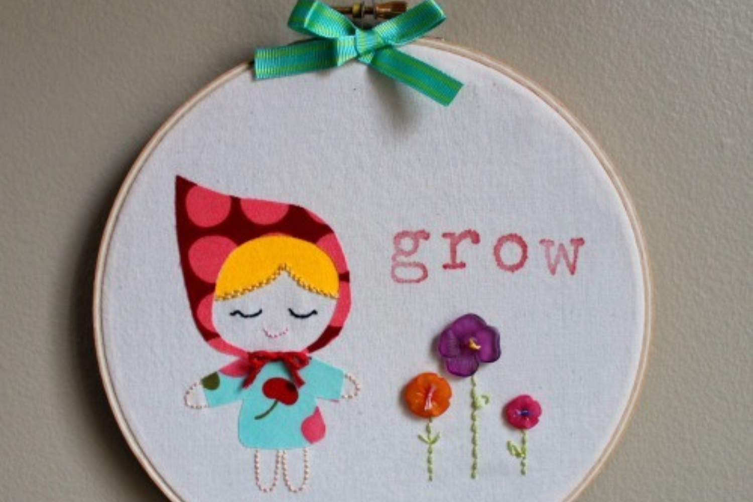 DIY spring embroidery project with woodland girl and flowers - Crafts ...