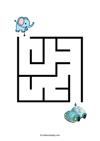 Super Easy Mazes (Ages 3-5) - Crafts on display