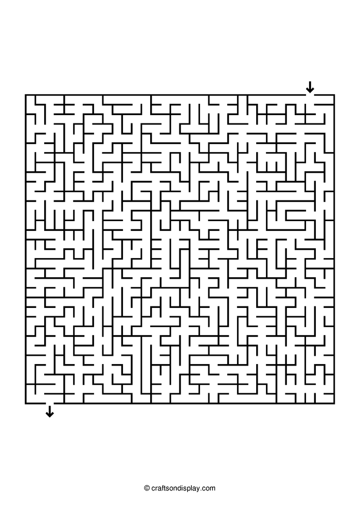 Challenging mazes (ages 9+) - Crafts on display