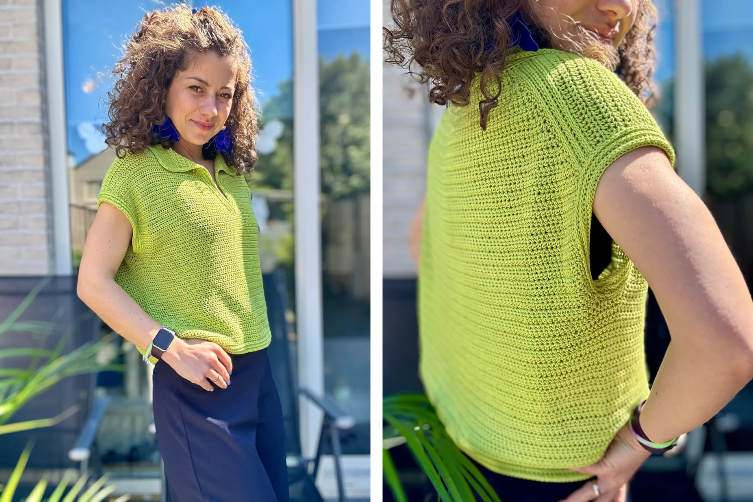 Free crochet polo t-shirt pattern: XS-5XL - Crafts on display