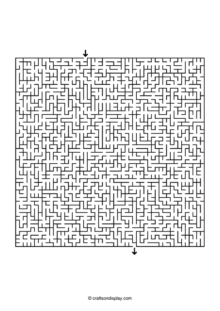 Difficult mazes (ages 13+) - Crafts on display