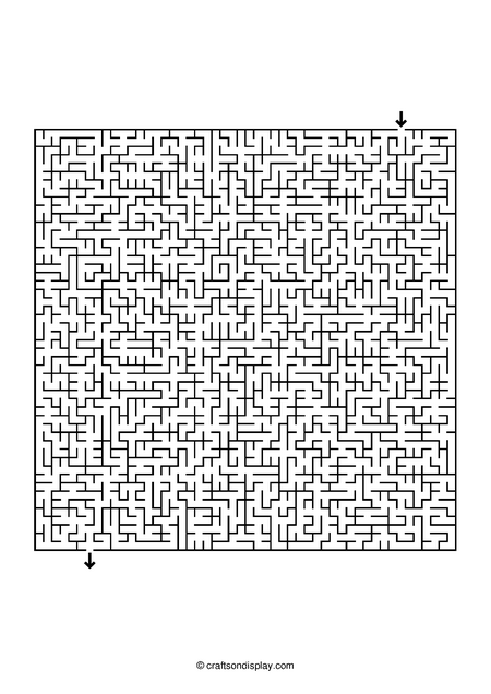Difficult mazes (ages 13+) - Crafts on display
