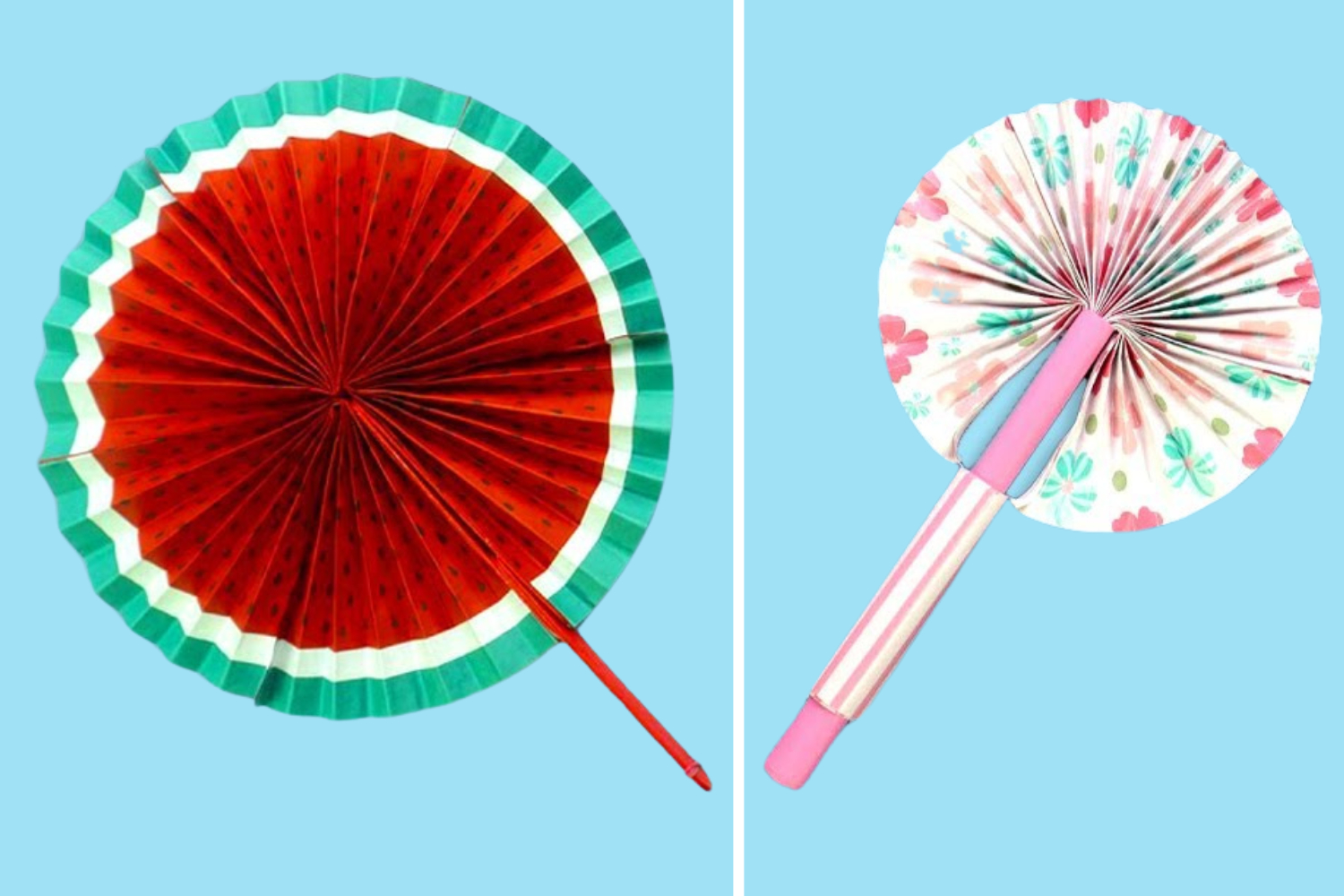 How to make cute paper fans for summer: easy tutorial - Crafts on display