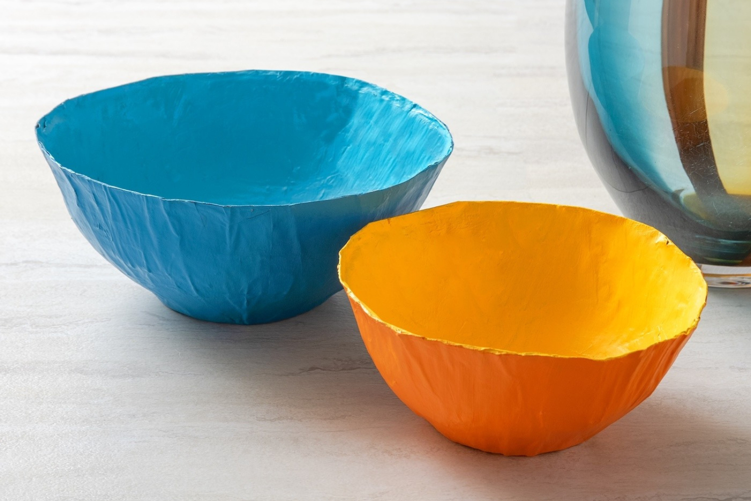 DIY colorful paper mache bowls – easy craft for all ages - Crafts on ...