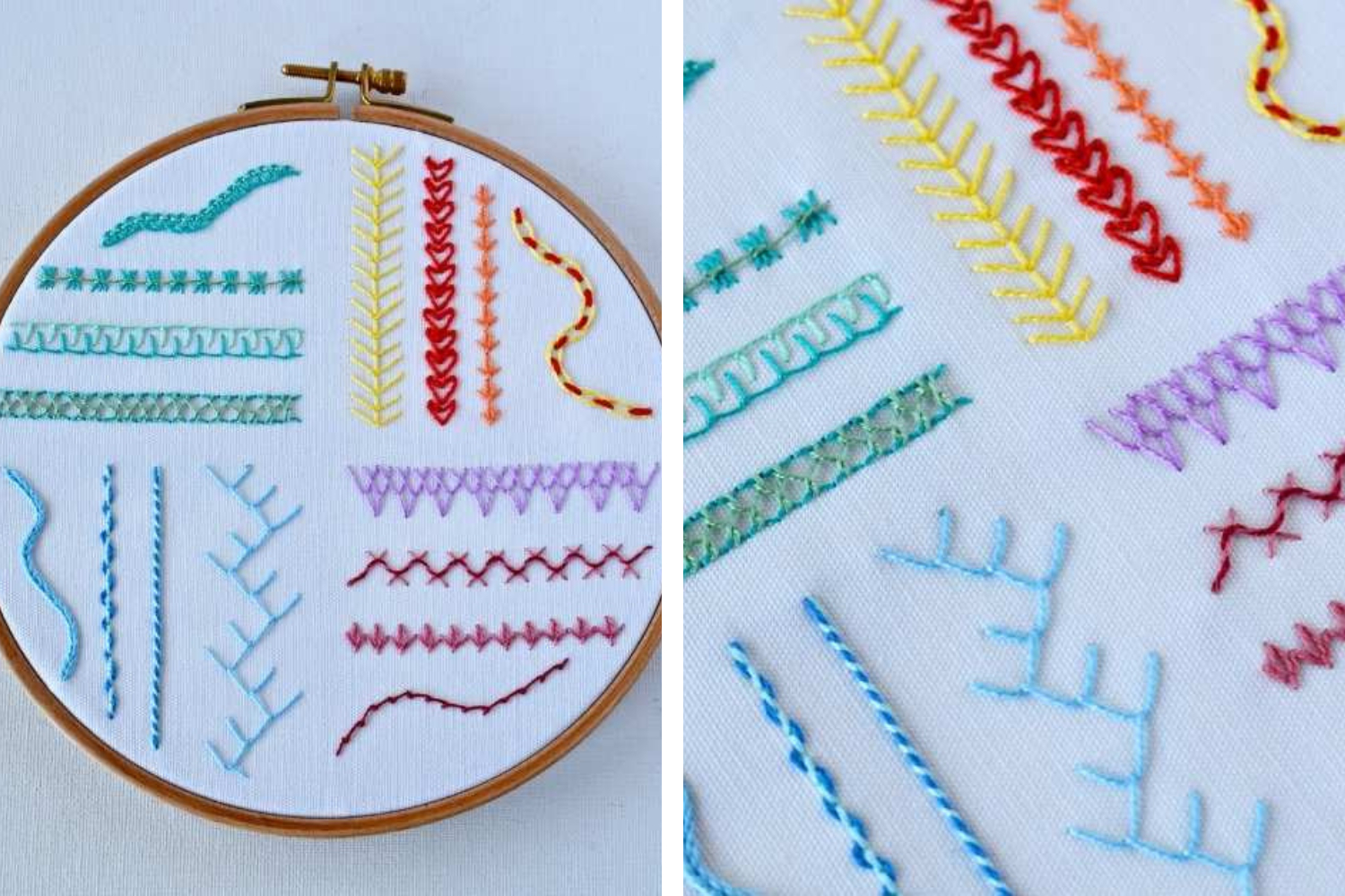 Beautiful beginner stitches for borders - free sampler included ...