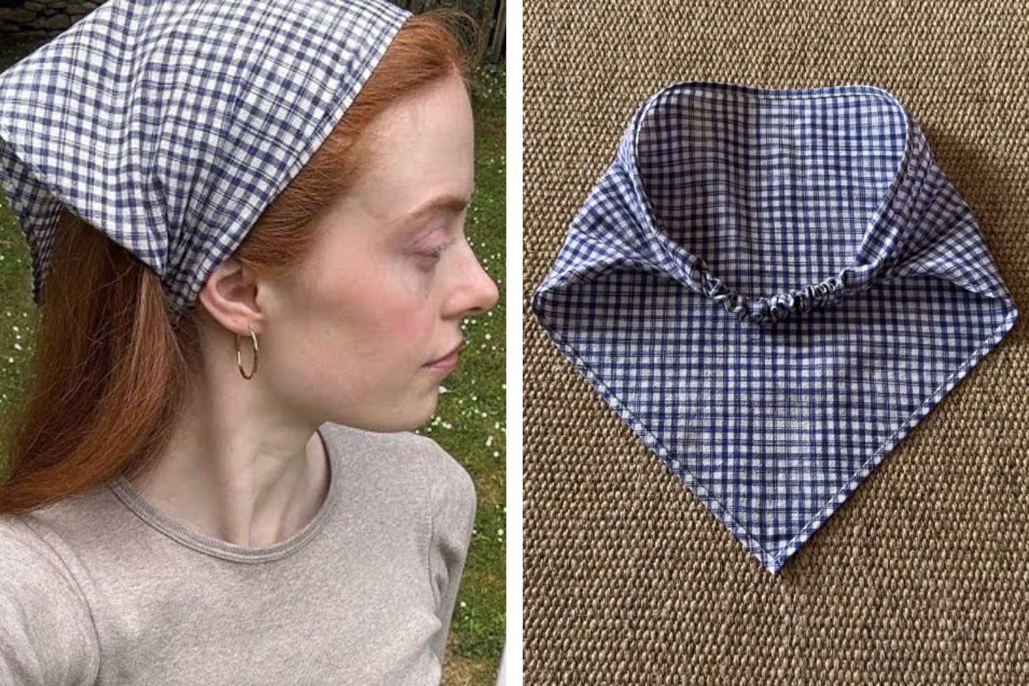 DIY bandana headband for summer - easy elastic version - Crafts on display