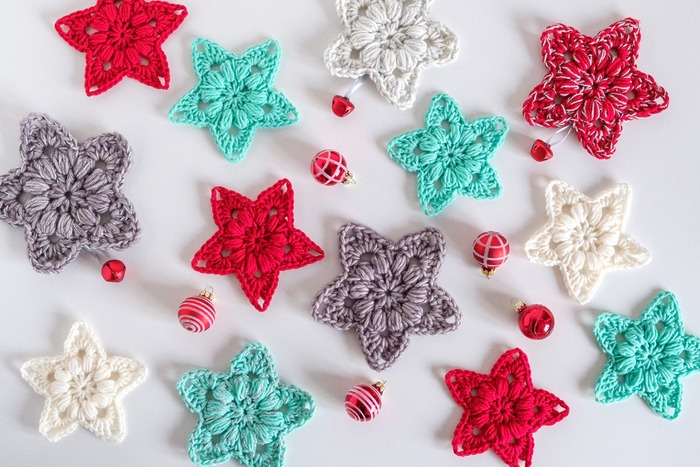 12 free crochet star patterns: easy & quick ornaments - Crafts on display