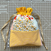 Easy lined drawstring bag tutorial - Crafts on display