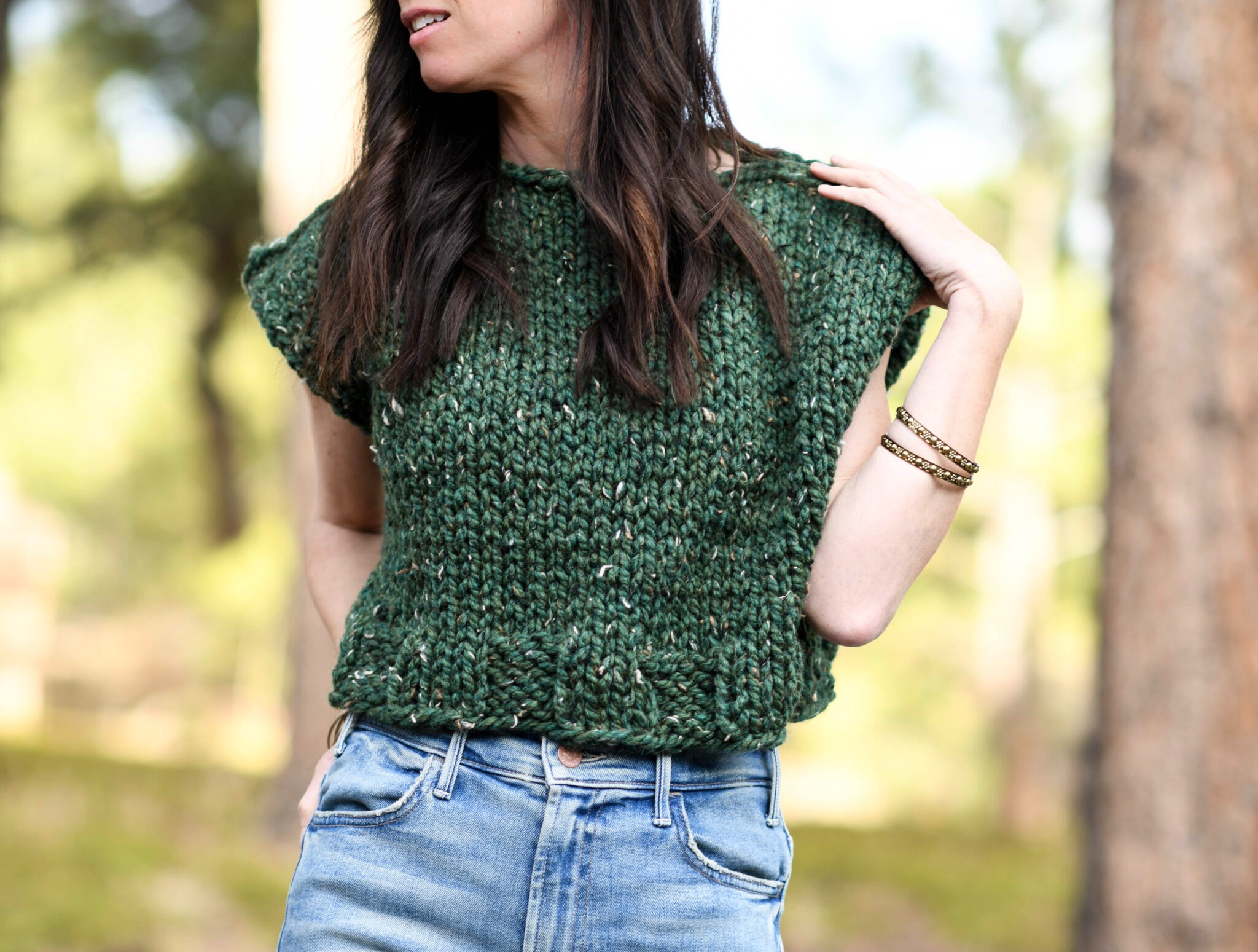 Super bulky yarn vest pattern - Crafts on display