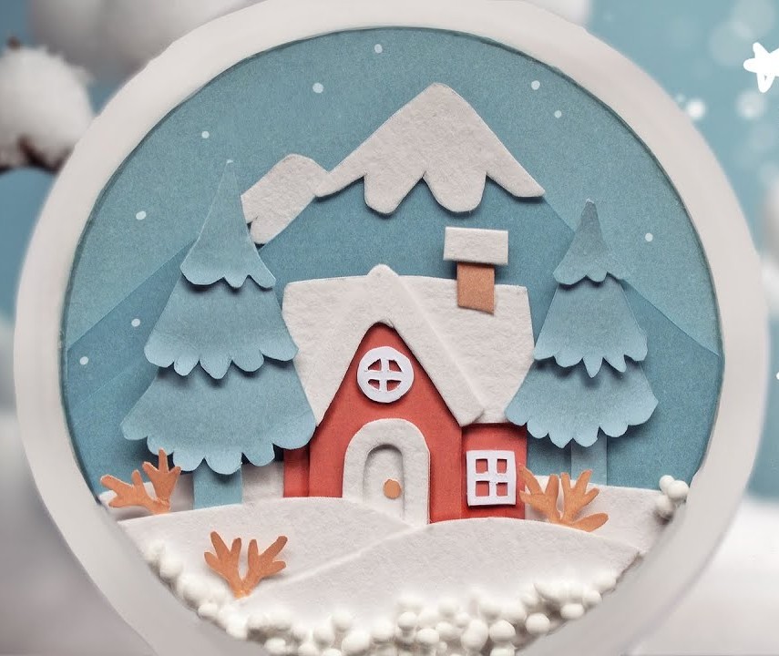DIY paper snow globe diorama - Crafts on display