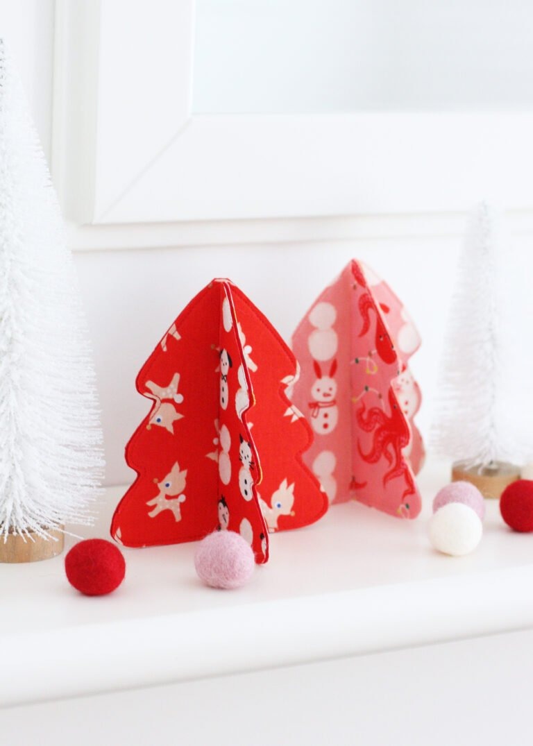 Free 3D fabric Christmas tree pattern - Crafts on display