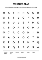 Free printable weather word search puzzles - Crafts on display