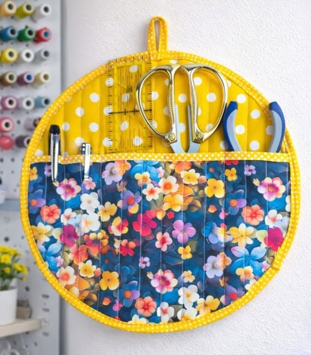 DIY fabric wall organizer tutorial - Crafts on display