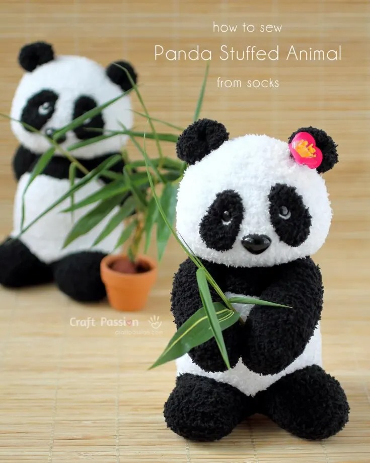 Free sock panda sewing pattern - Crafts on display