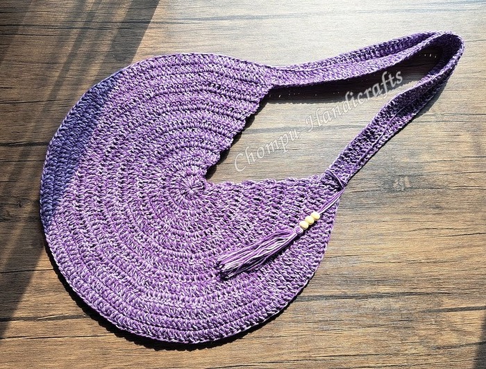 Easy crochet circle bag pattern: DIY round bag - Crafts on display