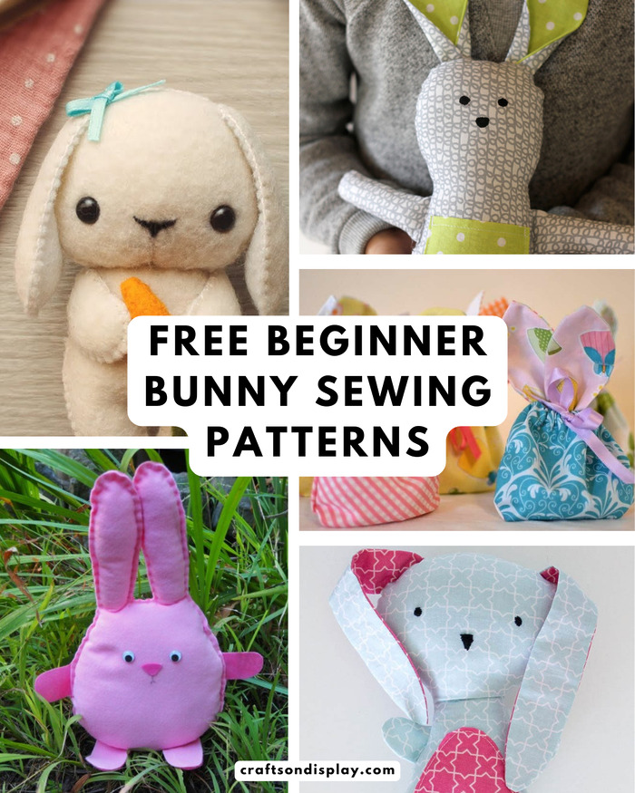 20 best free bunny sewing patterns (perfect for beginners!) - Crafts on ...