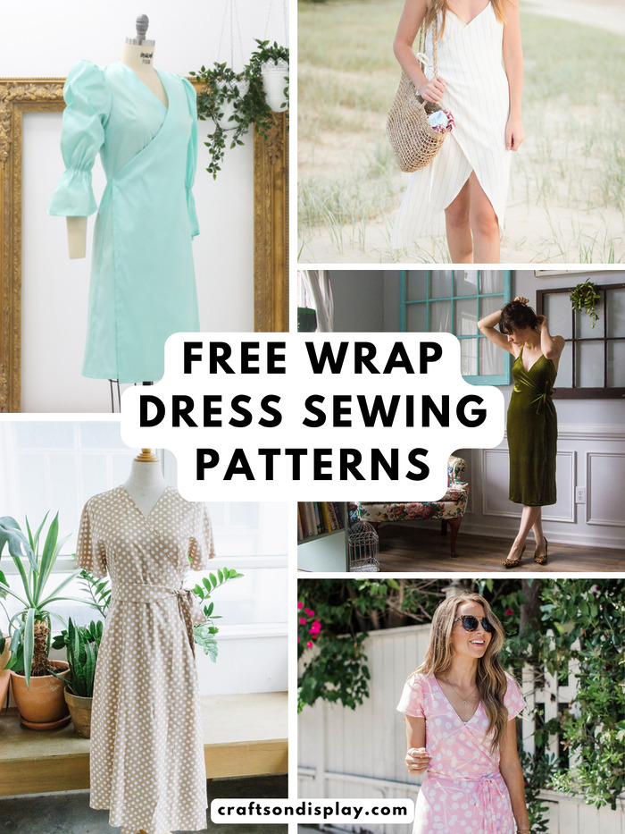 15 free wrap dress sewing patterns for beginners - Crafts on display