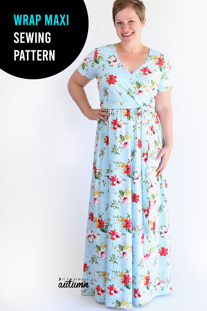 15 free wrap dress sewing patterns for beginners - Crafts on display